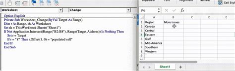 excel how to add a row when a certain value in a cell is selected
