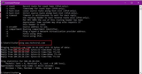 how to find server s ip address of any website