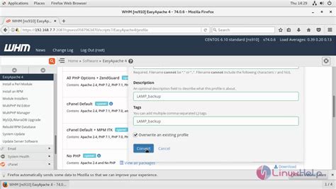 بروفايل الاباتشي whm easyapache 4 convert to profile save as profile