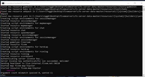 argument count mismatch passed 0 wanted 1 resource support cfx re