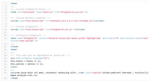 enlighter customizable syntax highlighter wordpress plugin