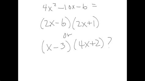 How To Do Factorization In Algebra