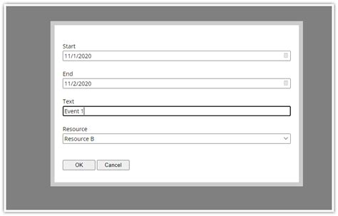 daypilot modal open source javascript modal dialog
