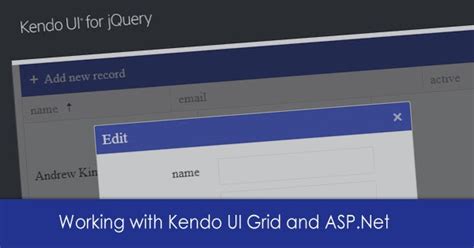 working with kendo ui grid and asp