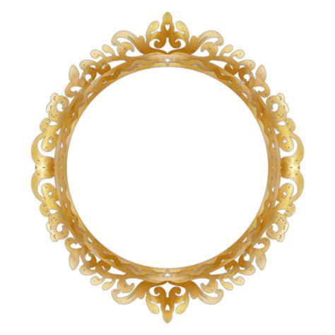 Moldura Vitoriana De Círculo Dourado Png Vitoriano Quadro Armação