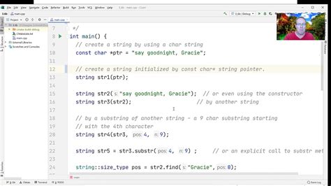 overview and examples of the c string class youtube