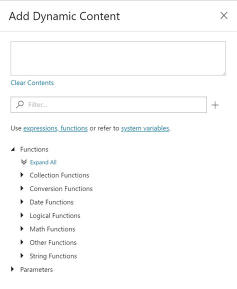 using azure data factory v2 activities and dynamic content