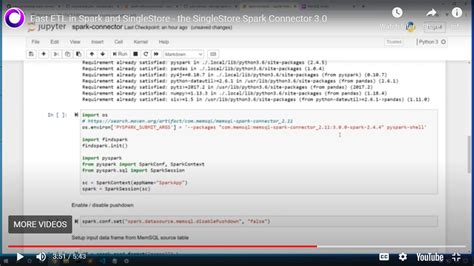 using pyspark to write spark dataframe into memsql connectors and
