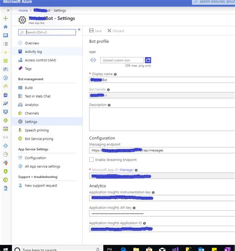 c how to configure an oauth connection setting in web app bot