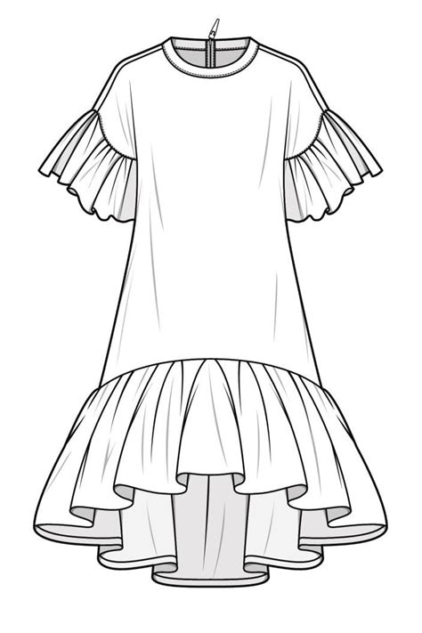 Technical Pattern Fashion Fashion Design Template Fashion Design