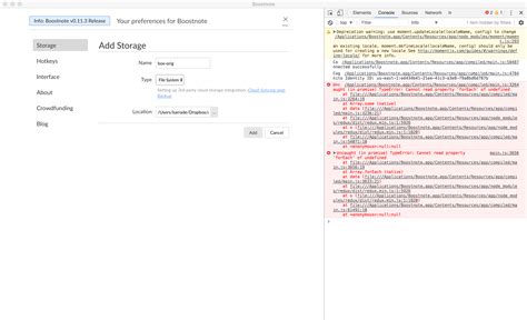 storages are missing at startup · issue 1755 · boostio