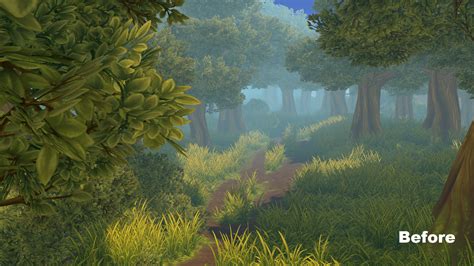 forest breeze wind shader robronic games