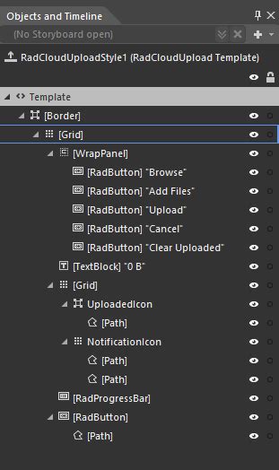 wpf cloudupload template structure telerik ui for wpf