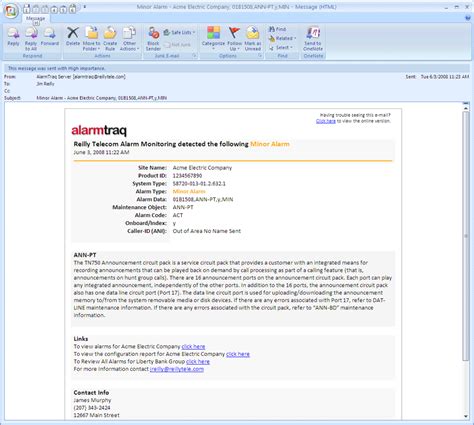 alarmtraq™ dynamic html email templates