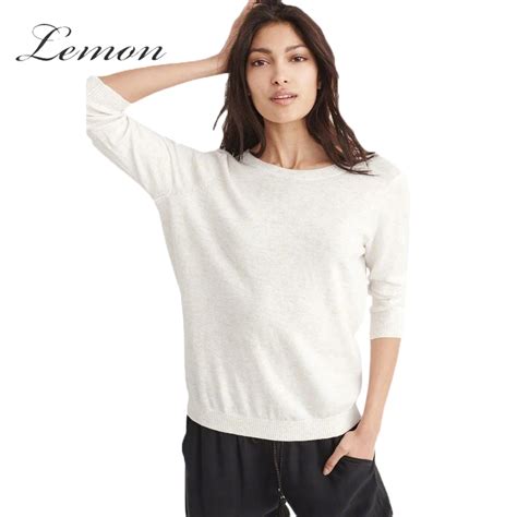 Lemon Autumn Solid White Sweater Women O Neck Backless Hollow Out Thin
