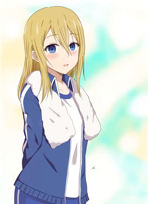 Safebooru 1girl Arms Behind Back Blonde Hair Blue Eyes Collarbone
