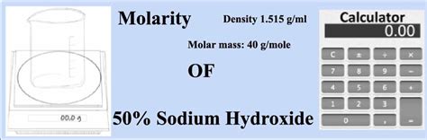 Molarity Of 50 W W Sodium Hydroxide Naoh Laboratory Notes