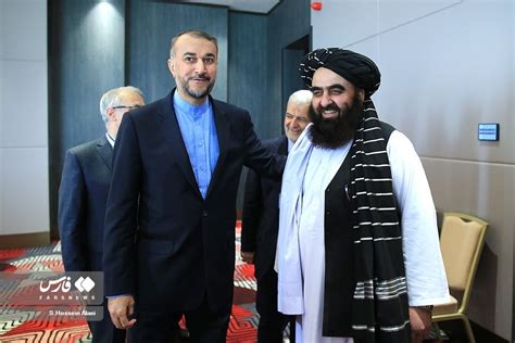فرارو تصاویر دیدار امیرعبداللهیان با وزیر خارجه طالبان