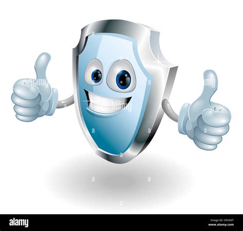Blue Cartoon Shield