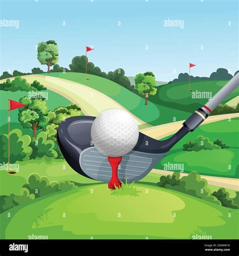 Bunker Hitting Ball Stock Vector Images Alamy