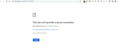 this site cant be reached error message