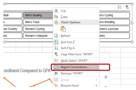using slicers to update pivot tables air