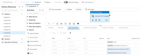 run an ssis package with the execute ssis package activity