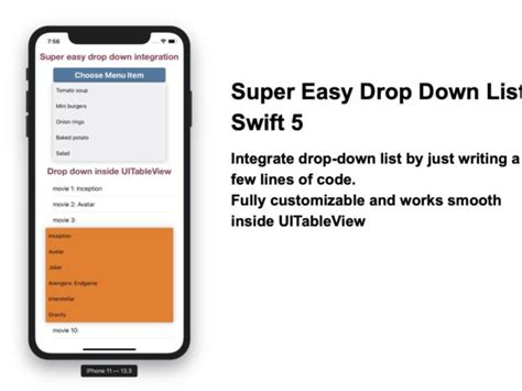 dropdown inside uitableview swift archives swift