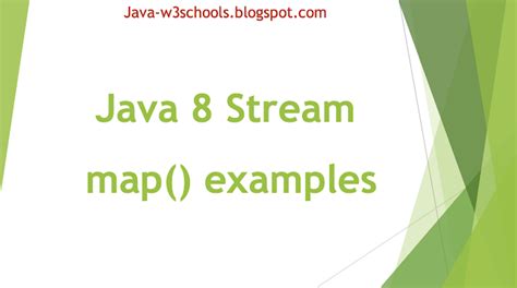 java 8 stream map examples stream conversions