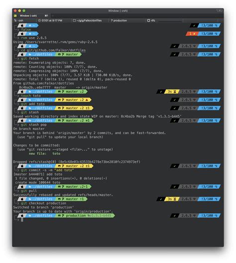 z shell zsh oh my zsh falkor dotfiles