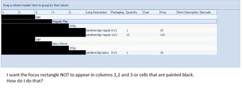 delphi cxgrid customize focusrect draw