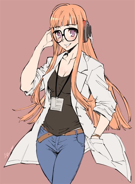 Safebooru 1girl Bangs Black Framed Eyewear Black Shirt Blush Breasts