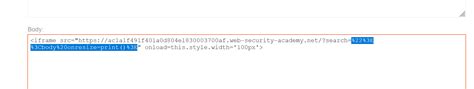 lab reflected xss into html context with most tags and attributes