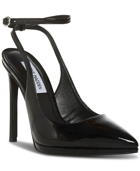Steve Madden Womens Zayla Pointed Toe Ankle Strap Two Piece Stiletto