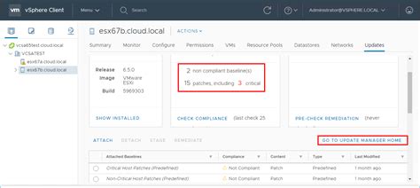 configuring vmware esxi 6 7 quick boot and html5 vsphere update manager vum
