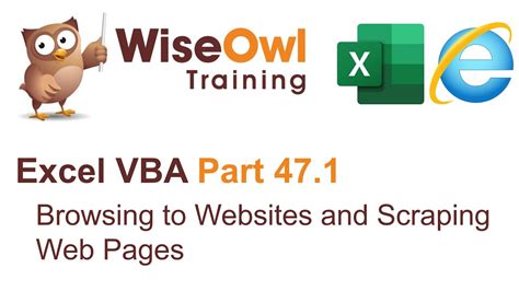 excel vba introduction part 47 1 browsing to websites and scraping a