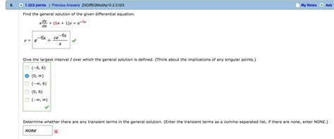 Solved Find The General Solution Of The Given Differential