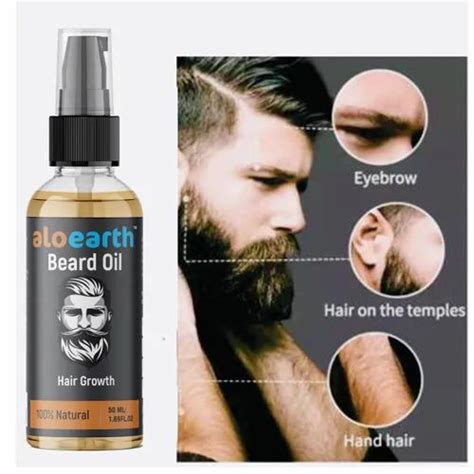 Aloearth Beard Growth Oil For Men Longer And Thicker 100 Beard Growth