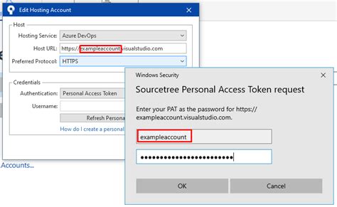connecting sourcetree with azure devops repository by