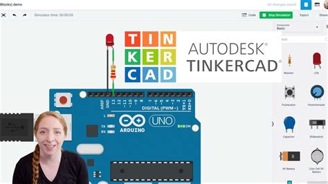 blink an led with arduino in tinkercad youtube