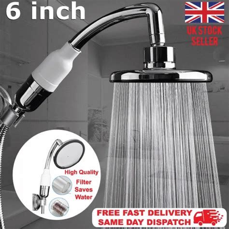 Large Shower Head Chrome High Pressure Powerful Bath Heads Water Saving