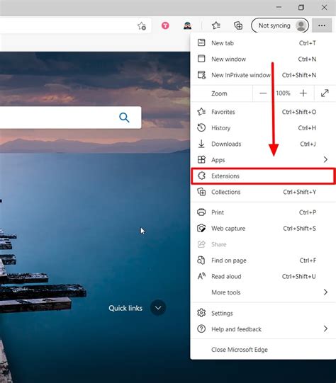 how to remove extensions from microsoft edge