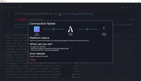accepted into new server and getting connection failed issue fivem vrogue