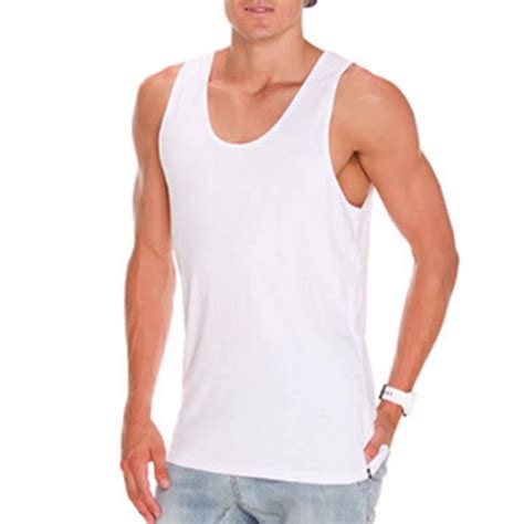 Wholesale Cotton Plain White Singlets For Men Buy White Singlets For