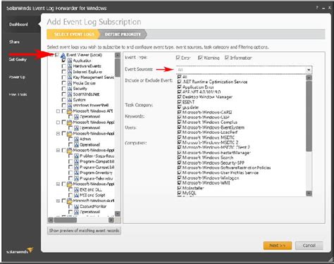 configure event log forwarding windows to a syslog server free