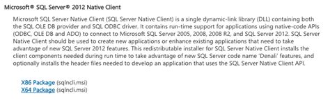 failed to connect using sql server 2012 native client