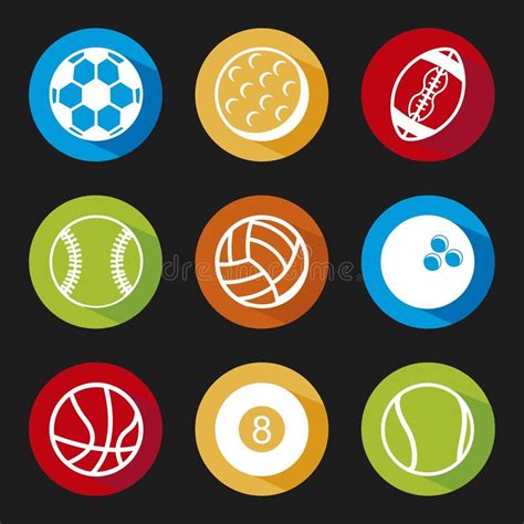 set of life soccer balls stock vector illustration of