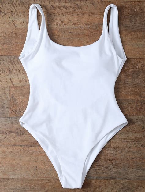 [30 Off] High Cut Backless Unlined One Piece Swimwear Rosegal