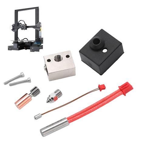 3d Printer Hotend Kit Bimetal Heating Block 24v 40w 300°c Throat