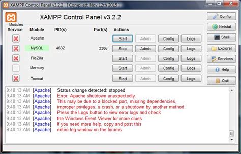 xampp apache server is not workoing stack overflow